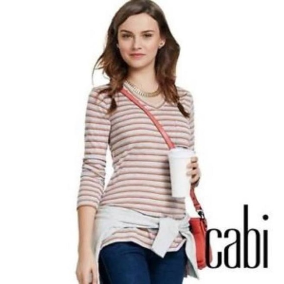 CAbi | Tops | Cabi Skipper Striped Long Sleeve Tunic Top 355 S | Poshmark